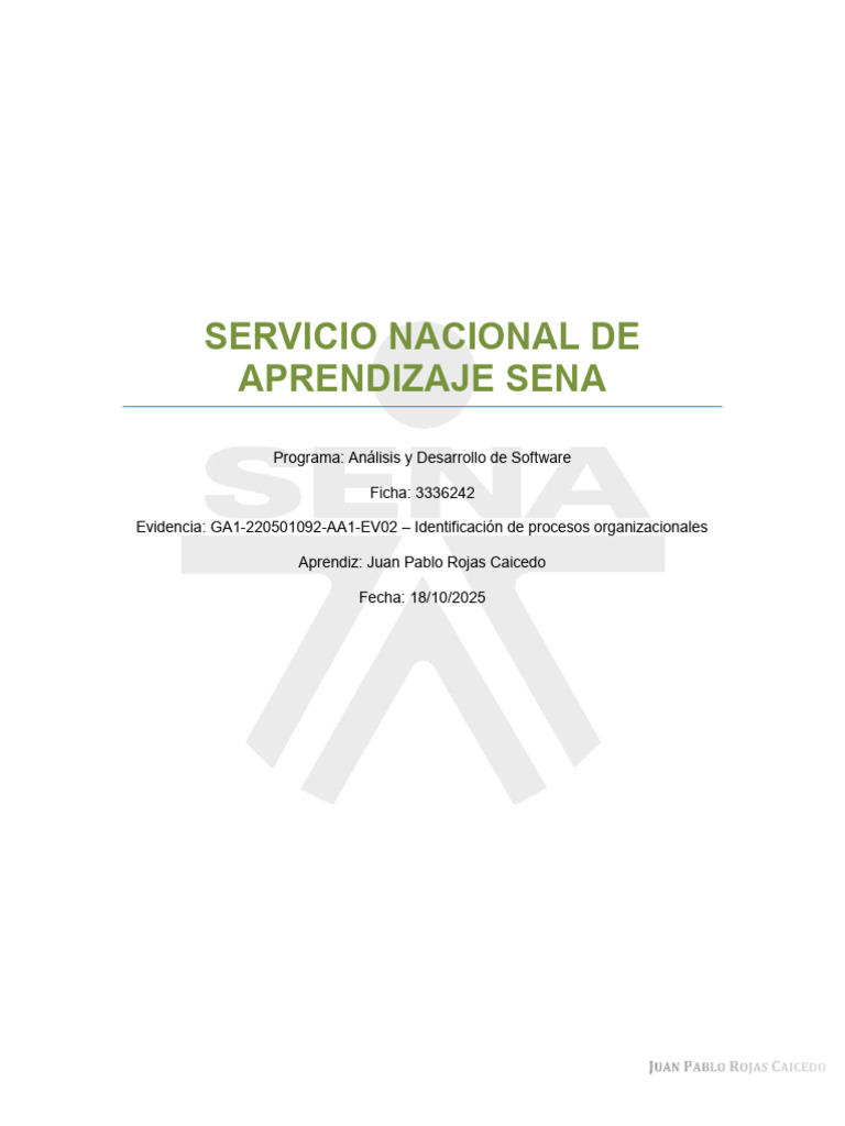 Evidencia GA1-220501092-AA1-EV02 – Identificación de Procesos ...