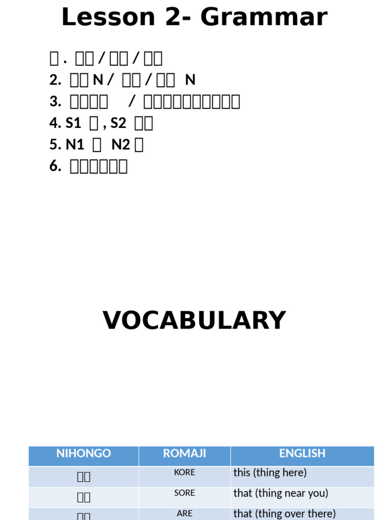 Lesson 2 Grammar | PDF