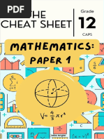 Grade 12 Formula Sheet | PDF