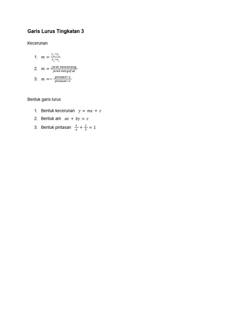 Garis Lurus F3 | PDF