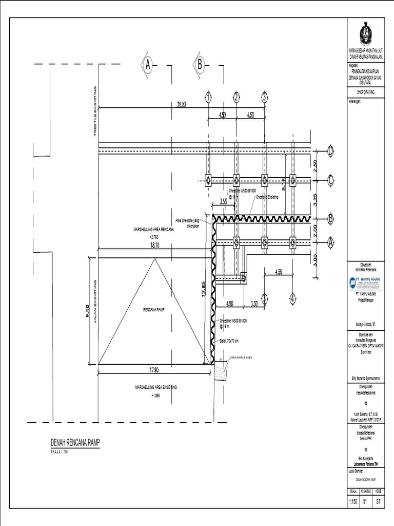 Denah Rencana Ramp Dermaga Sunda | PDF