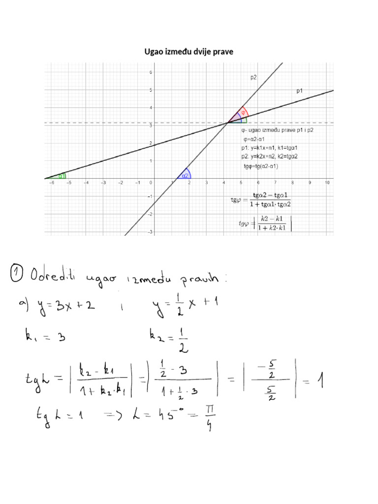 204429_Ugao Između Dvije Prave. Uslov Paralelnosti i Okomitosti | PDF