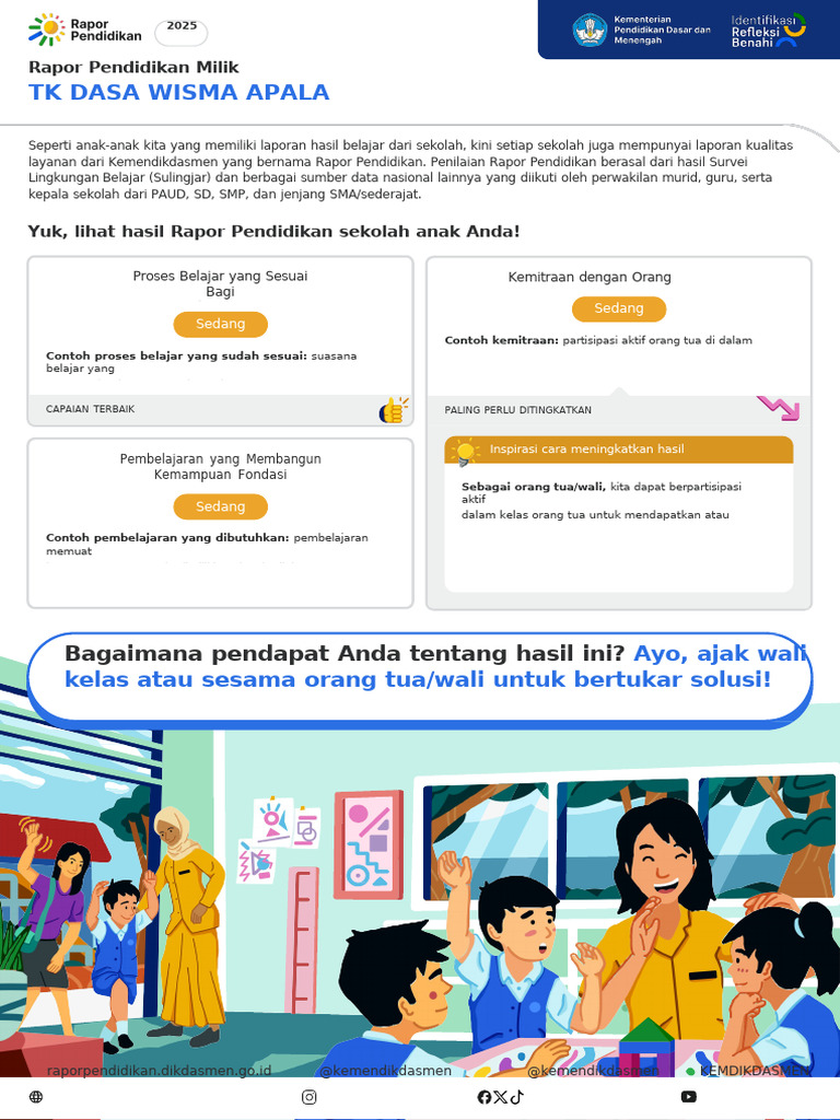 Poster Rapor TK Dasa Wisma Apala 69808014 2025 | PDF
