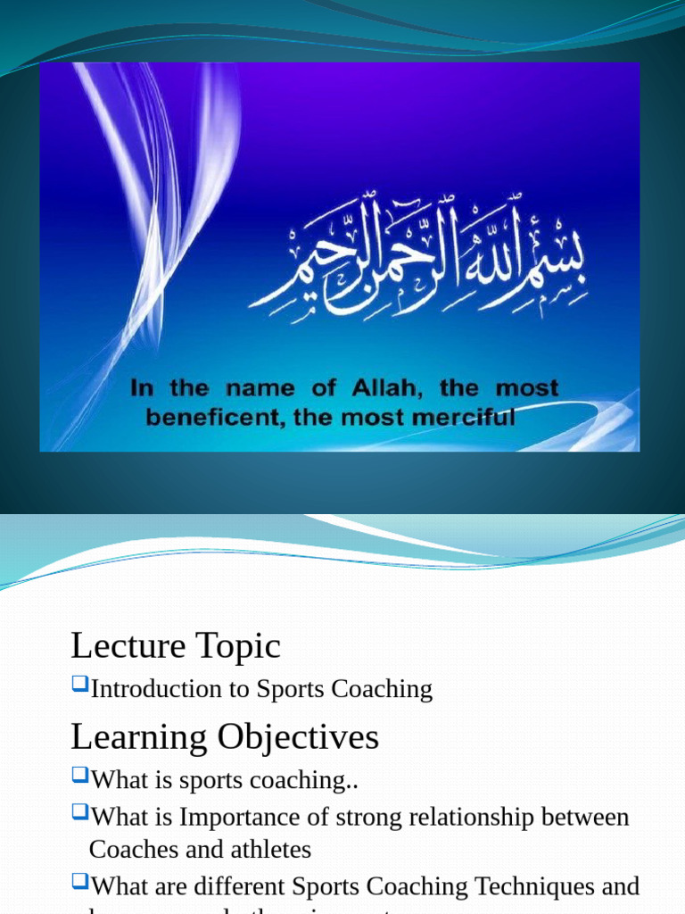 Chapter 1 (Introduction To Sports Coaching) | PDF | Sports | Psychology