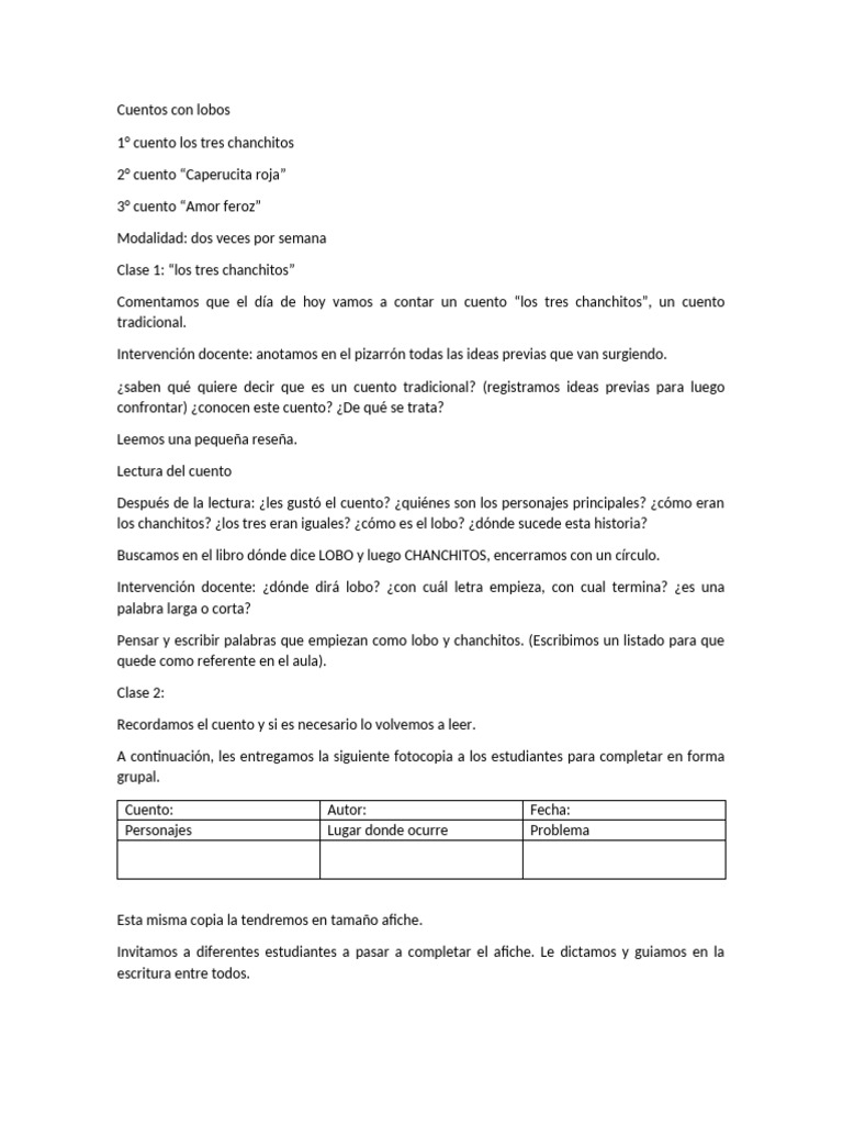 Cuentos Con Lobos Primero | PDF | Caperucita Roja