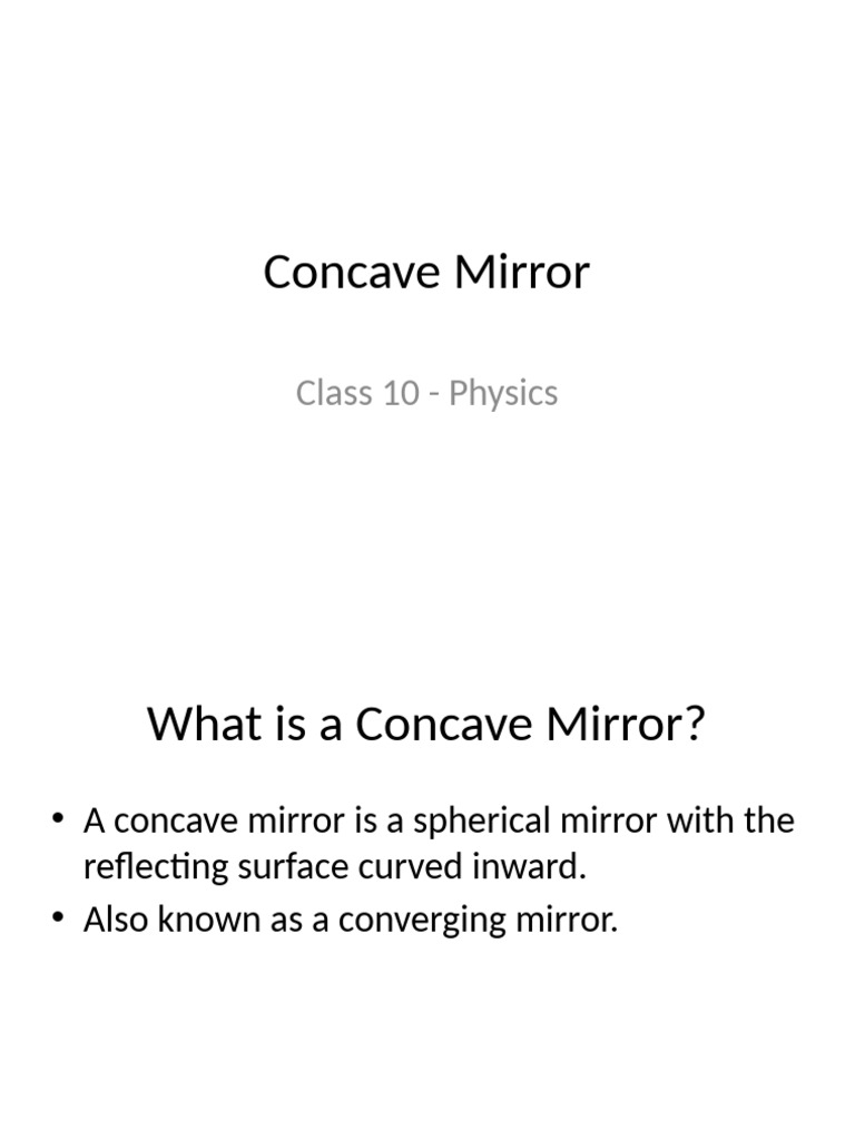 Understanding Concave Mirrors in Physics | PDF