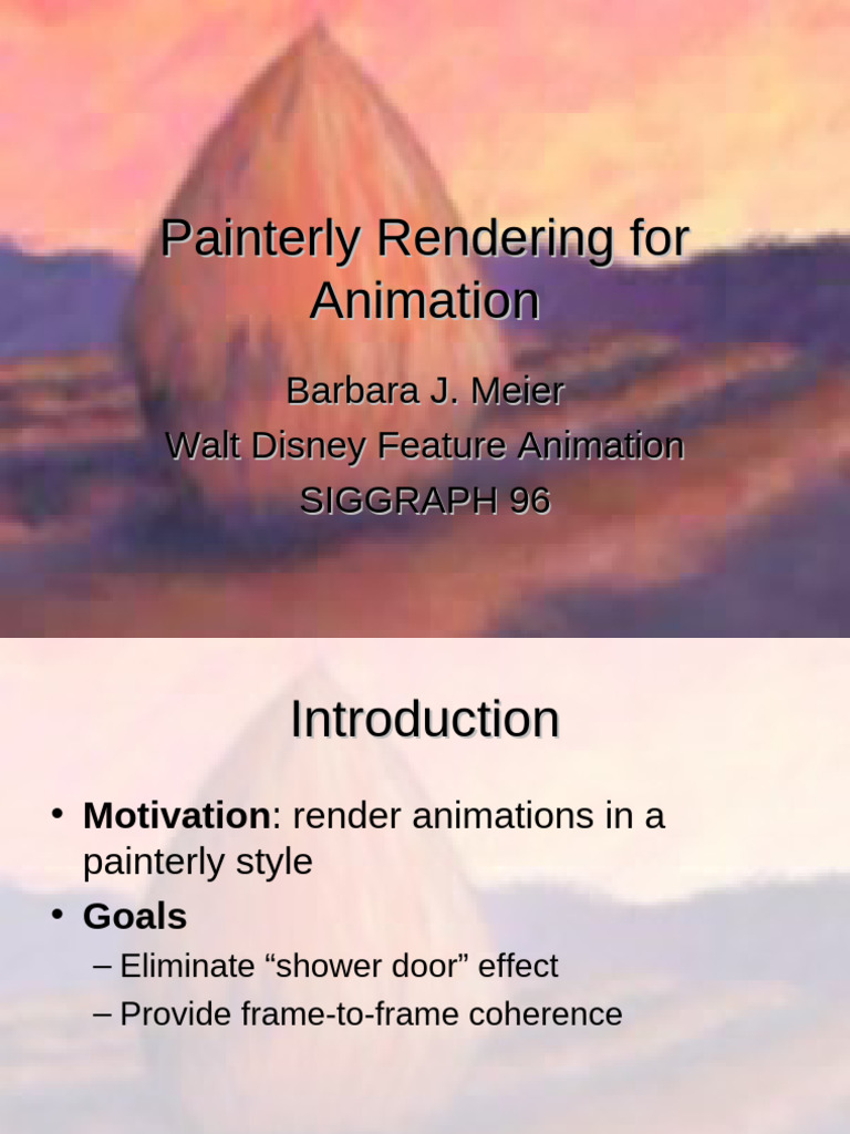 Painterly Rendering Techniques for Animation | PDF | Rendering ...