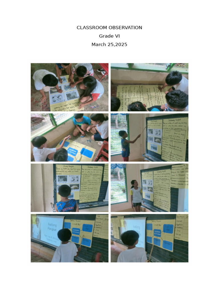 Classroom Observation | PDF