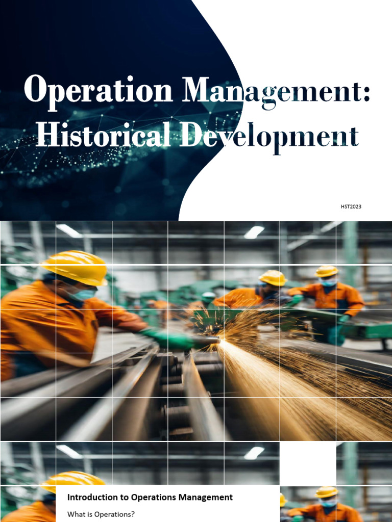 Historical Development of Operation Management | PDF | Operations ...