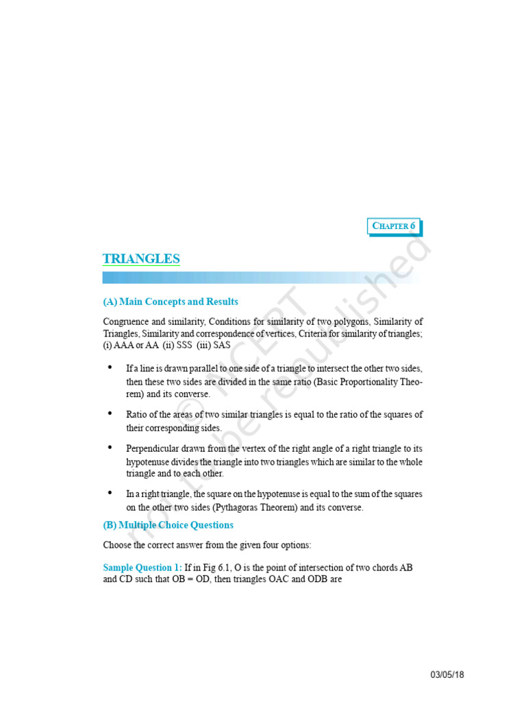 Usefull Questions For CBSE Class 10th Maths Standerd | PDF | Triangle ...