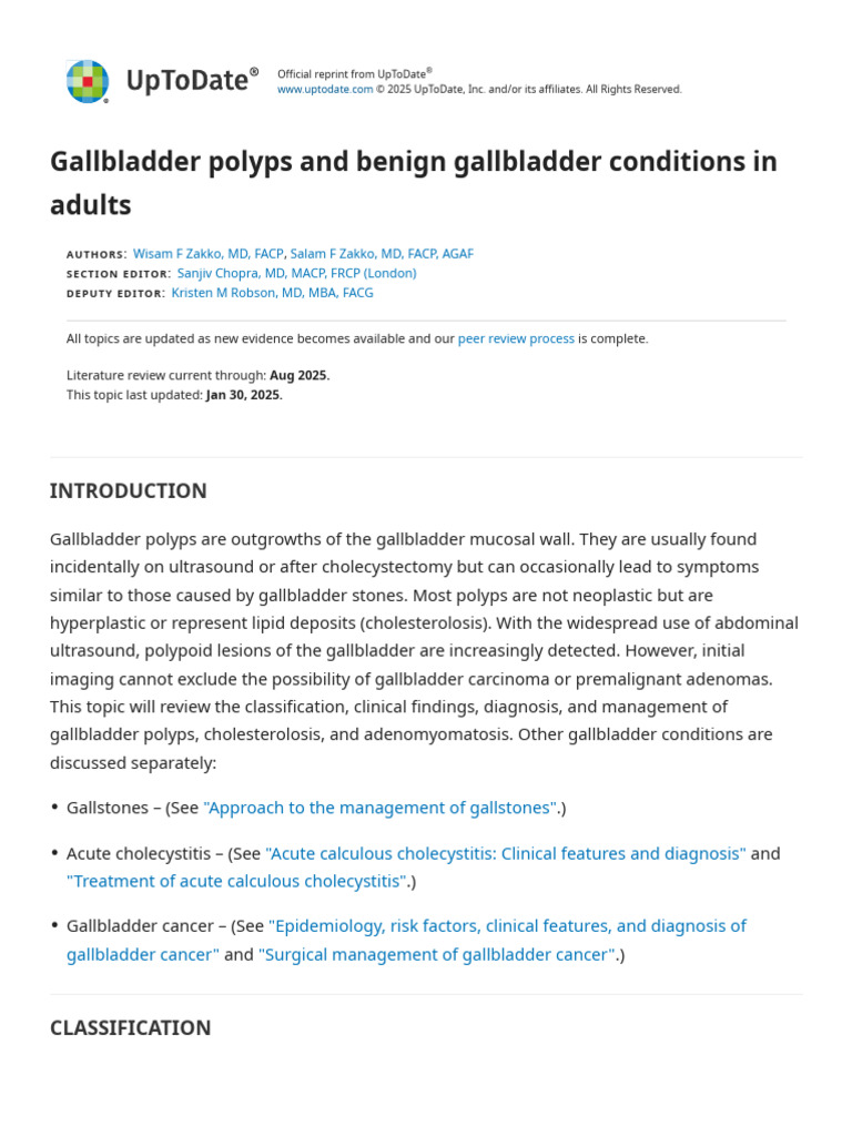 Management of 0.3 cm Gallbladder Polyps | PDF | Gallbladder | Adenoma