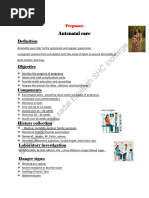 Antenatal Care Card Template | PDF | Gynaecology | Sexual Reproduction