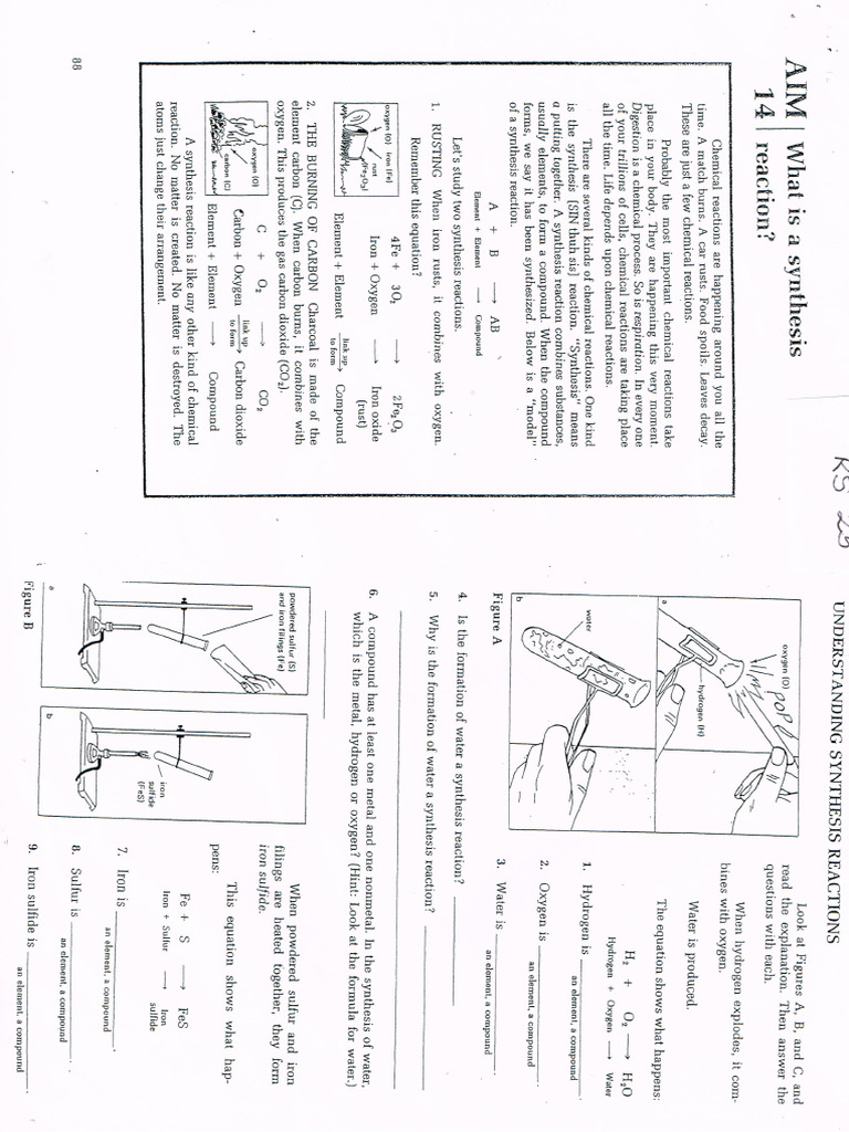Synthesis Reaction | PDF