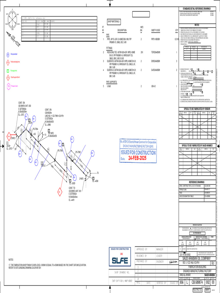 CB-589874-002-V00-REV-C-Welding Map | PDF | Pipe (Fluid Conveyance ...