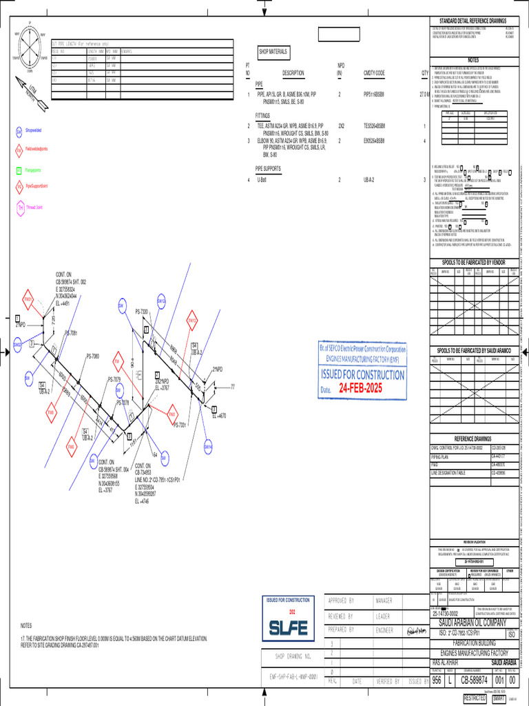 CB-589874-001-V00-REV-C-Welding Map | PDF | Pipe (Fluid Conveyance ...