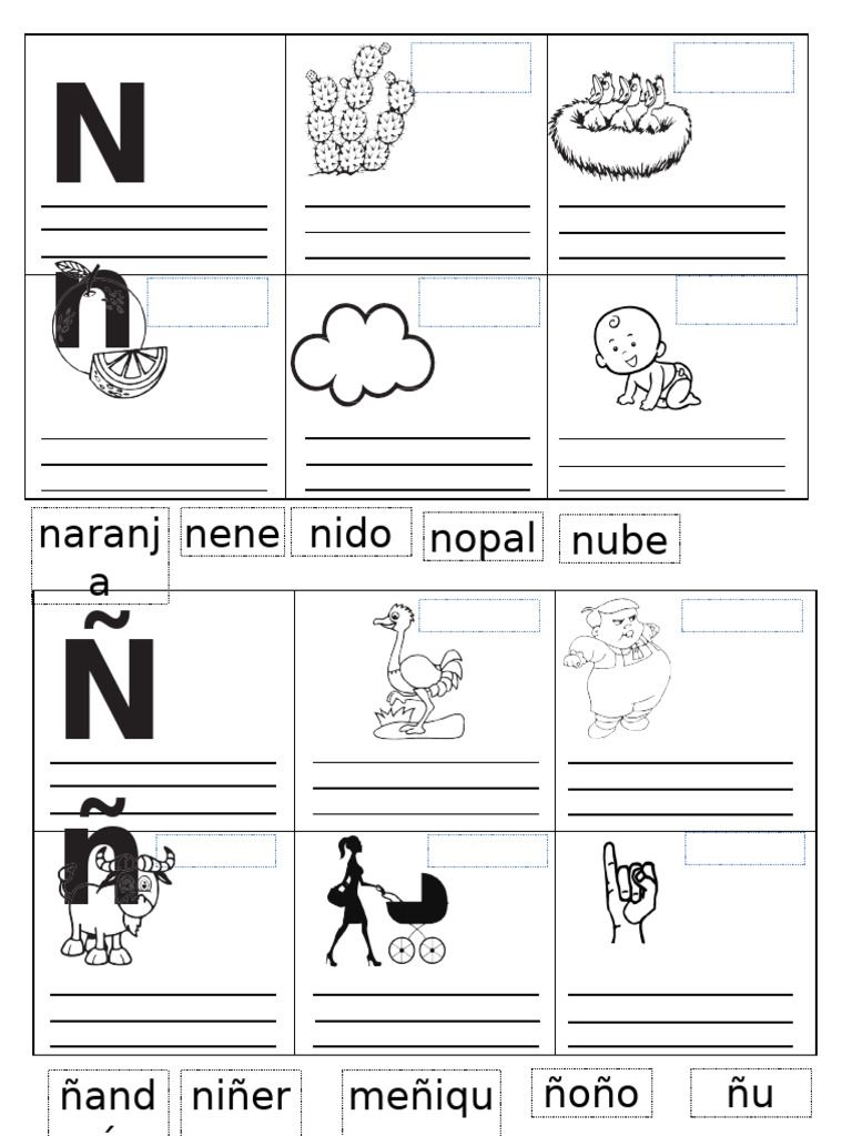 Escritura Letras N y Ñ | PDF