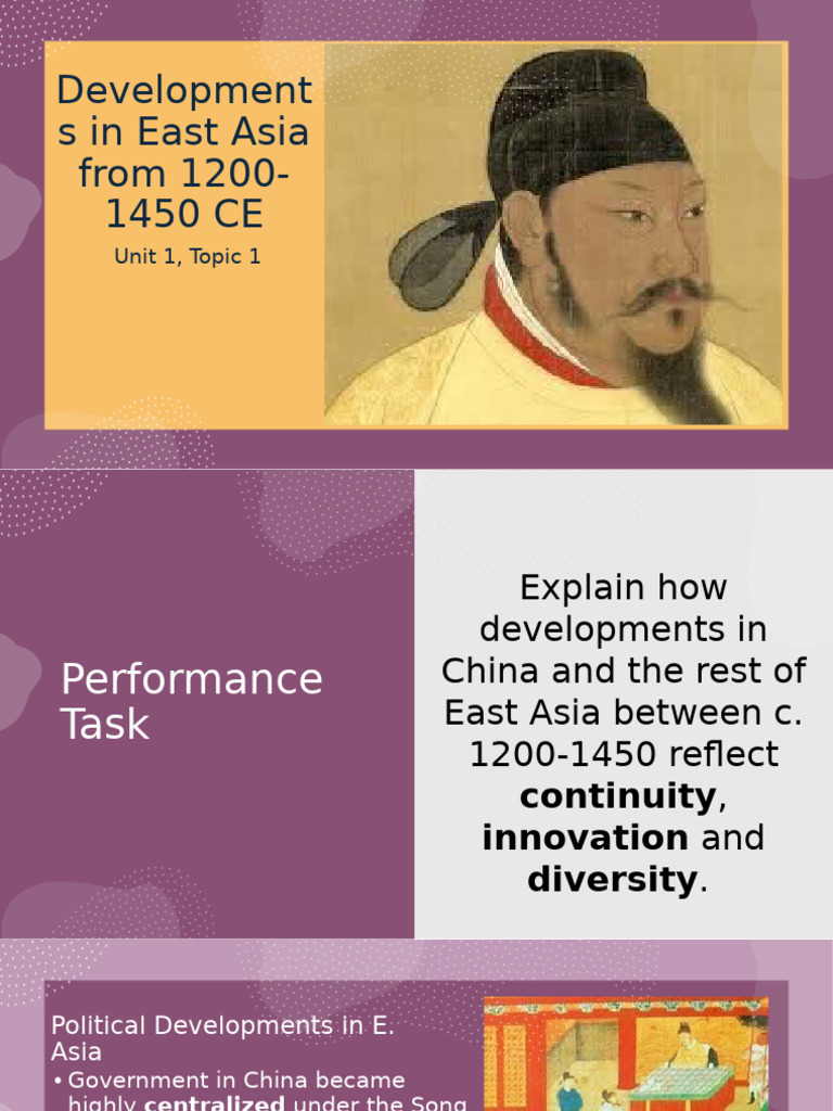 East Asia Developments 1200-1450 CE | PDF