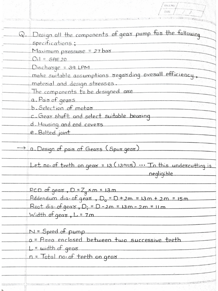 Assignment 5 - Gear Pump | PDF