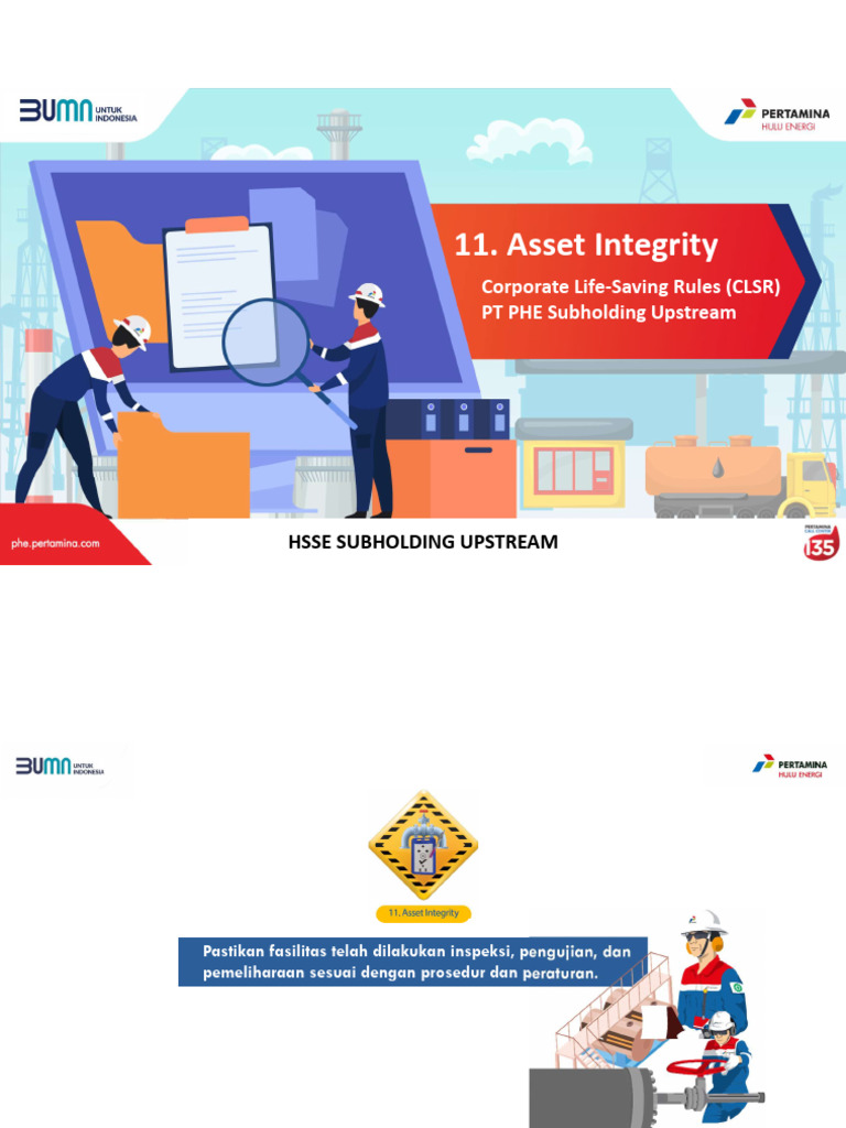 Aturan Keselamatan Asset Integrity Migas | PDF
