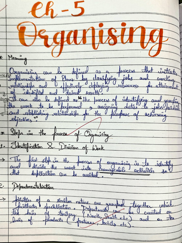 Chapter 5 Organising | PDF