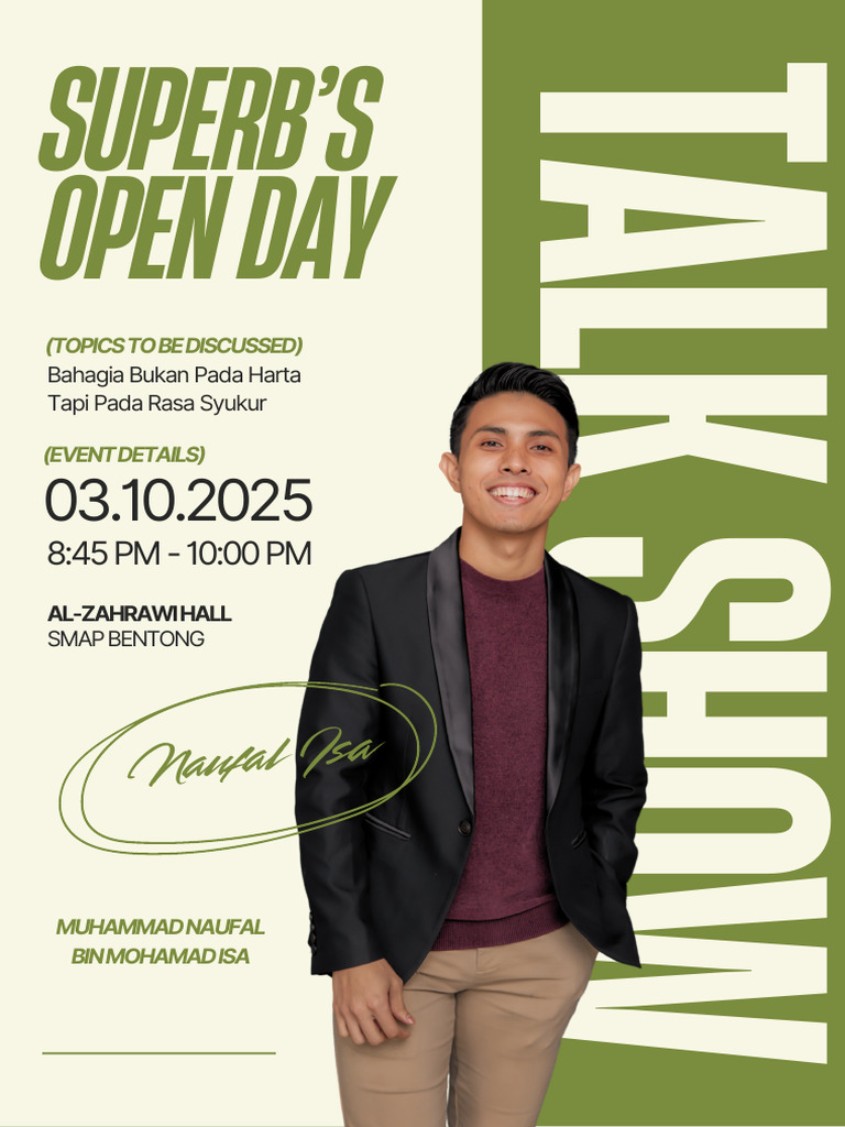 Green Bold Business Talk Show Poster | PDF