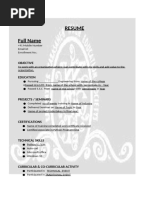 BTech Student Resume Template | PDF