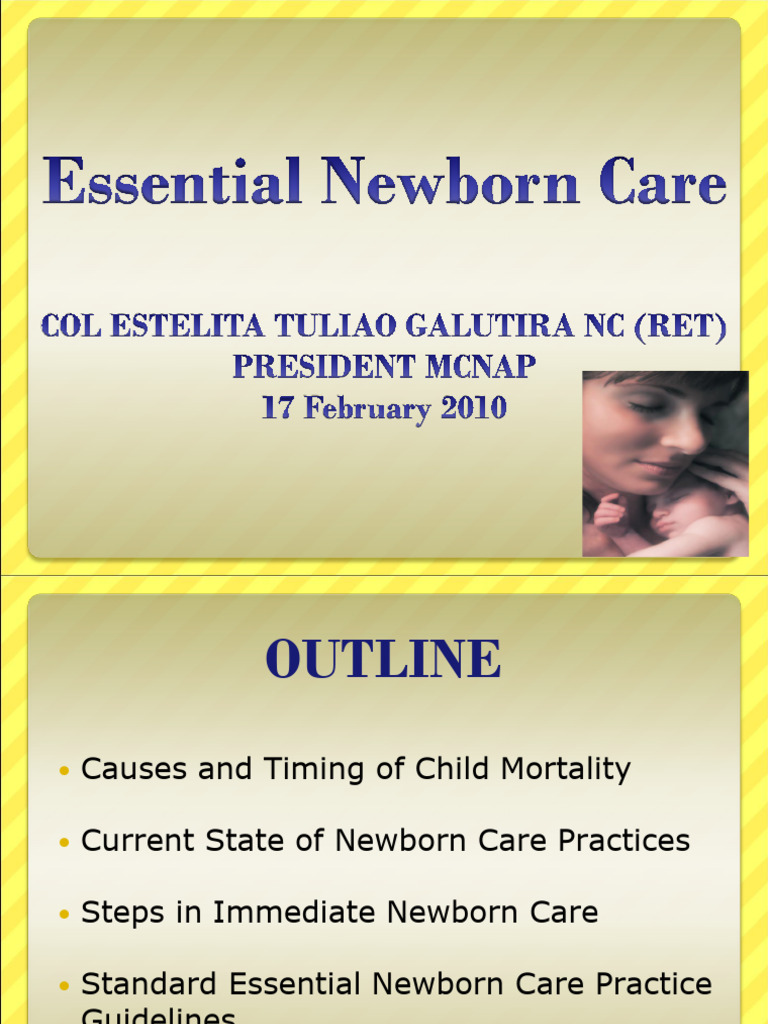 Essential Guidelines for Newborn Care | PDF | Breastfeeding | Childbirth