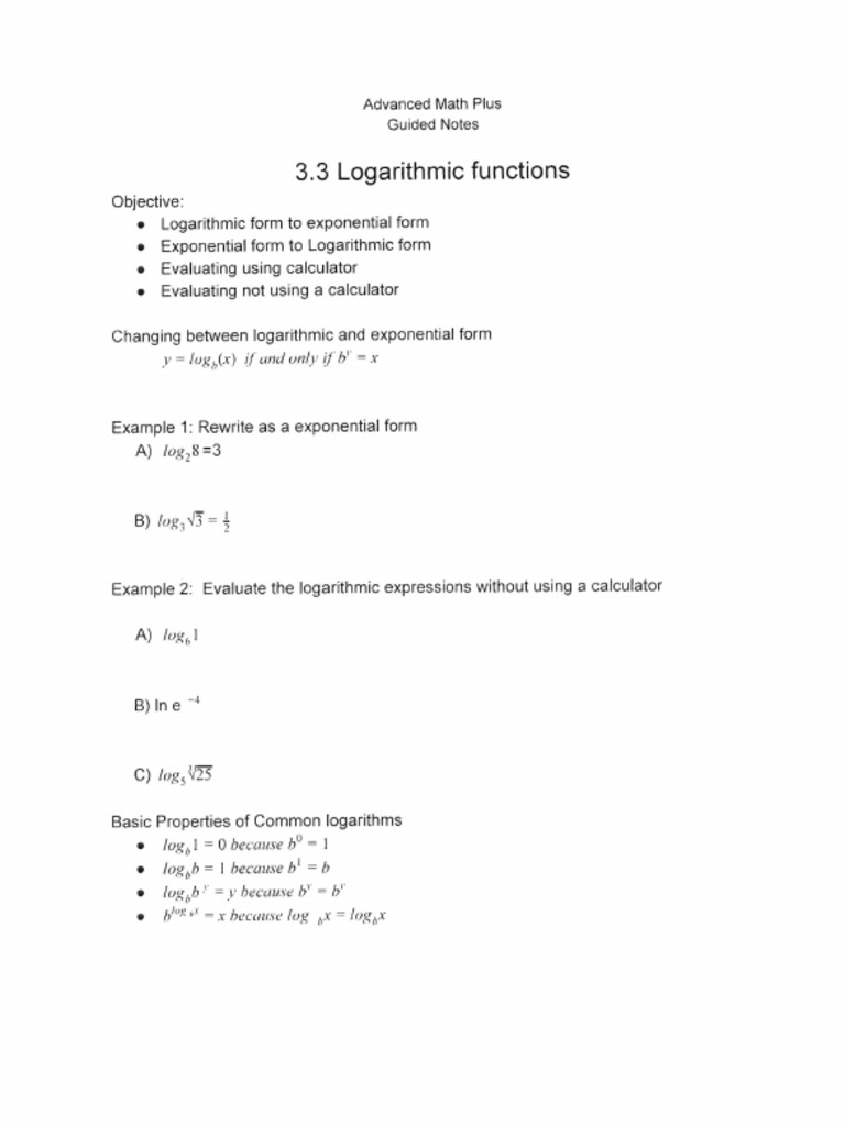 3-3 Guided Notes | PDF