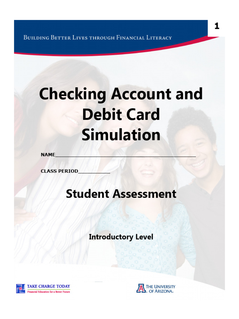 NINA NEWMACK - Checking - Account - Simulation - Packet With Numbers ...
