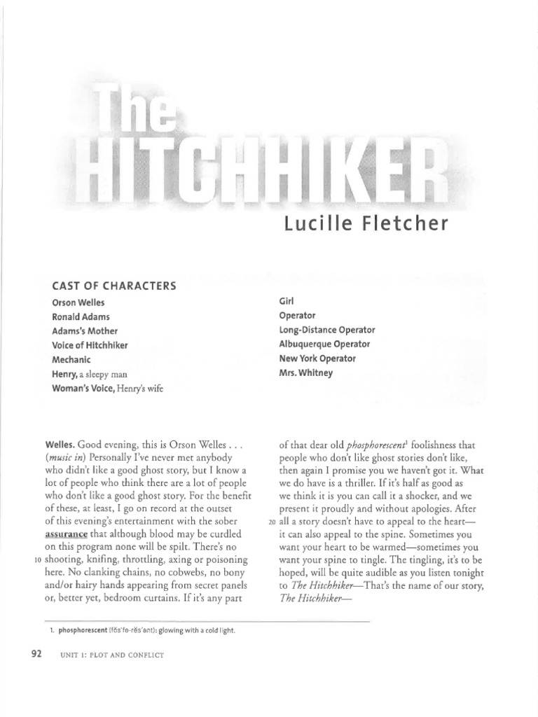 The Hitchhiker by Lucille Fletcher | PDF