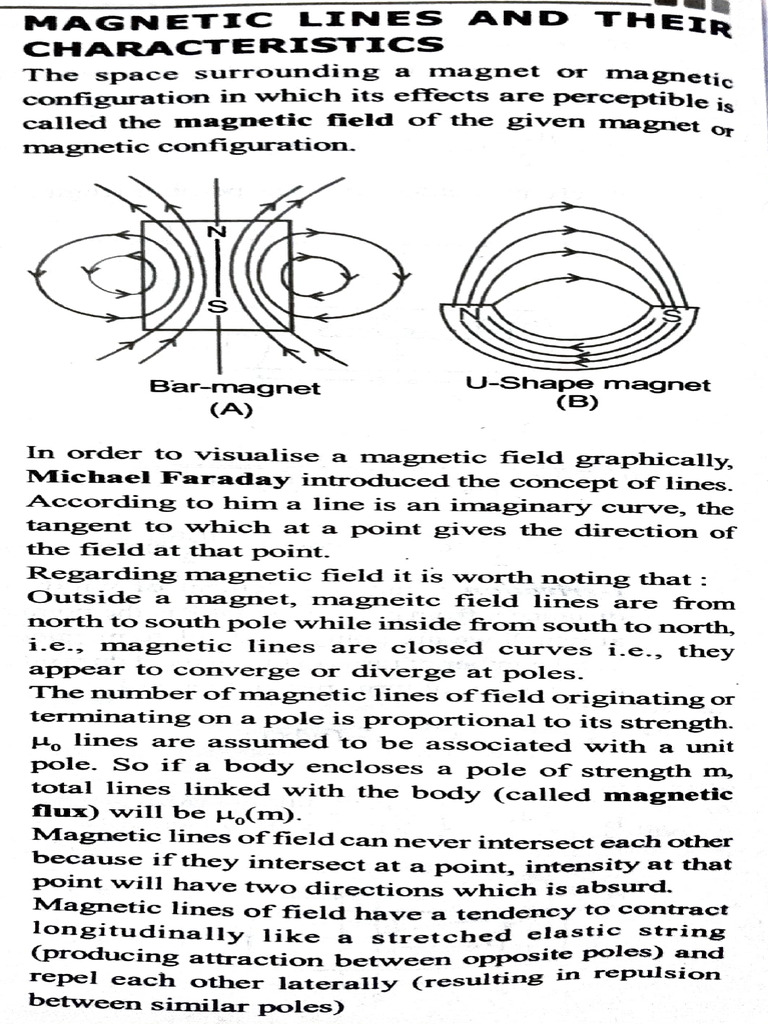 Magnetic Lines and Their Characteristics | PDF | Magnetic Field | Magnetism