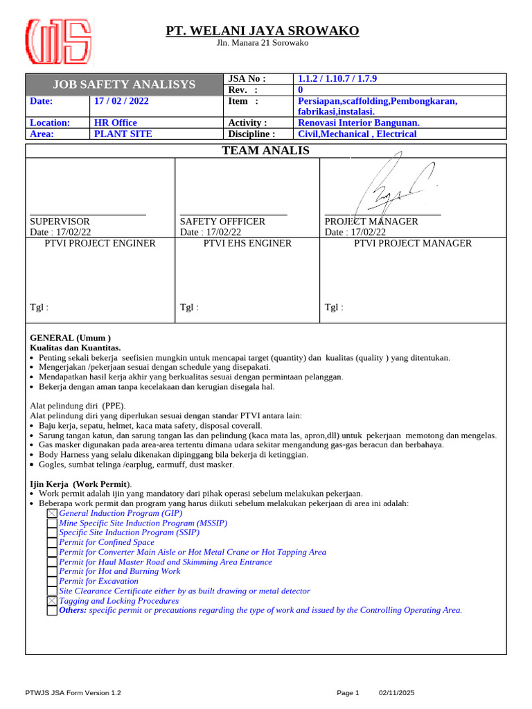 JSA HR Office | PDF