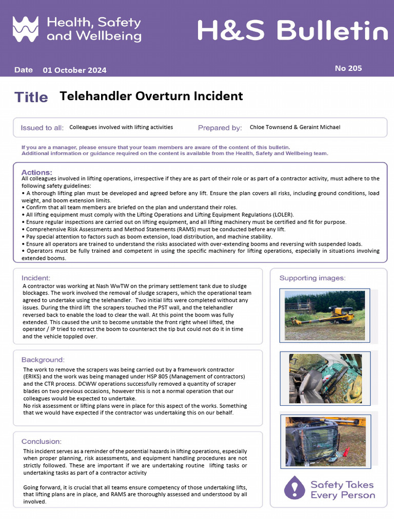 Telehandler Overturn Safety Guidelines | PDF | Safety