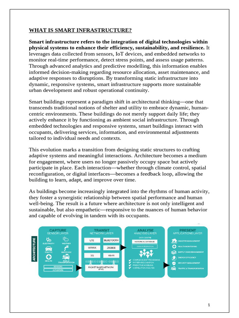 What is Smart Infrastructure Ch1 | PDF | Infrastructure | Internet Of ...