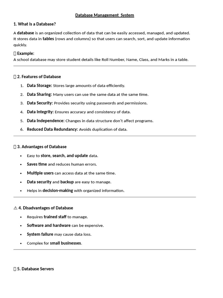Revsion of Database Management System | PDF | Databases | Relational Database