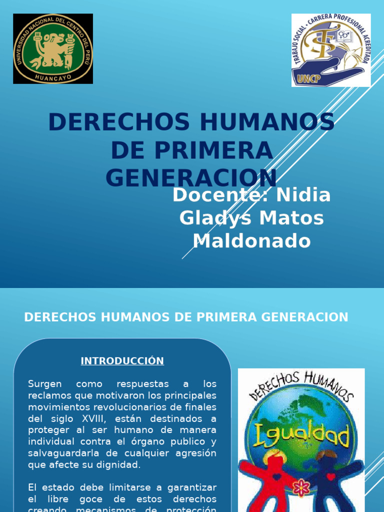 CLASE 5 Y 6 - Derechos Humanos de Primera Generacion | PDF | Derechos ...