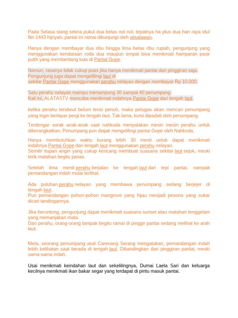Pantai Gope Part-1 | PDF