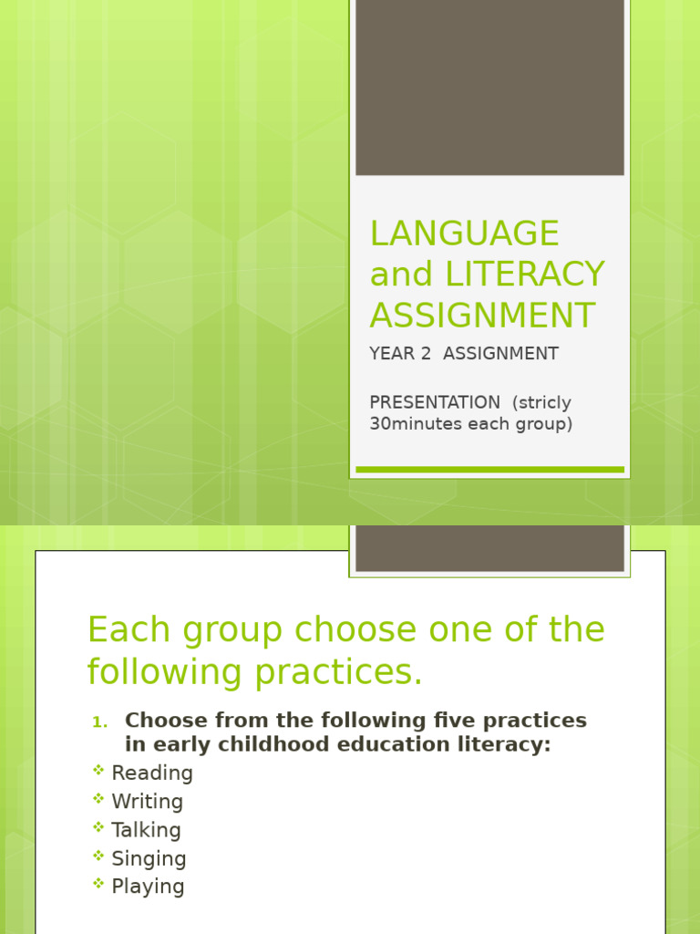 Literacy Assignment | PDF