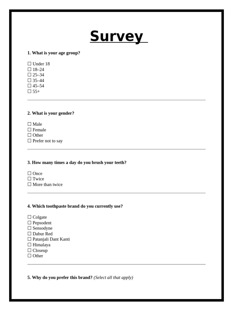 Survey: 1. What Is Your Age Group? | PDF