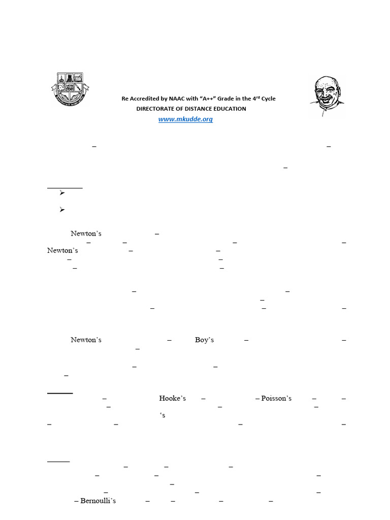 Mechanics and Properties of Matter Course | PDF | Special Relativity | Newton's Laws Of Motion