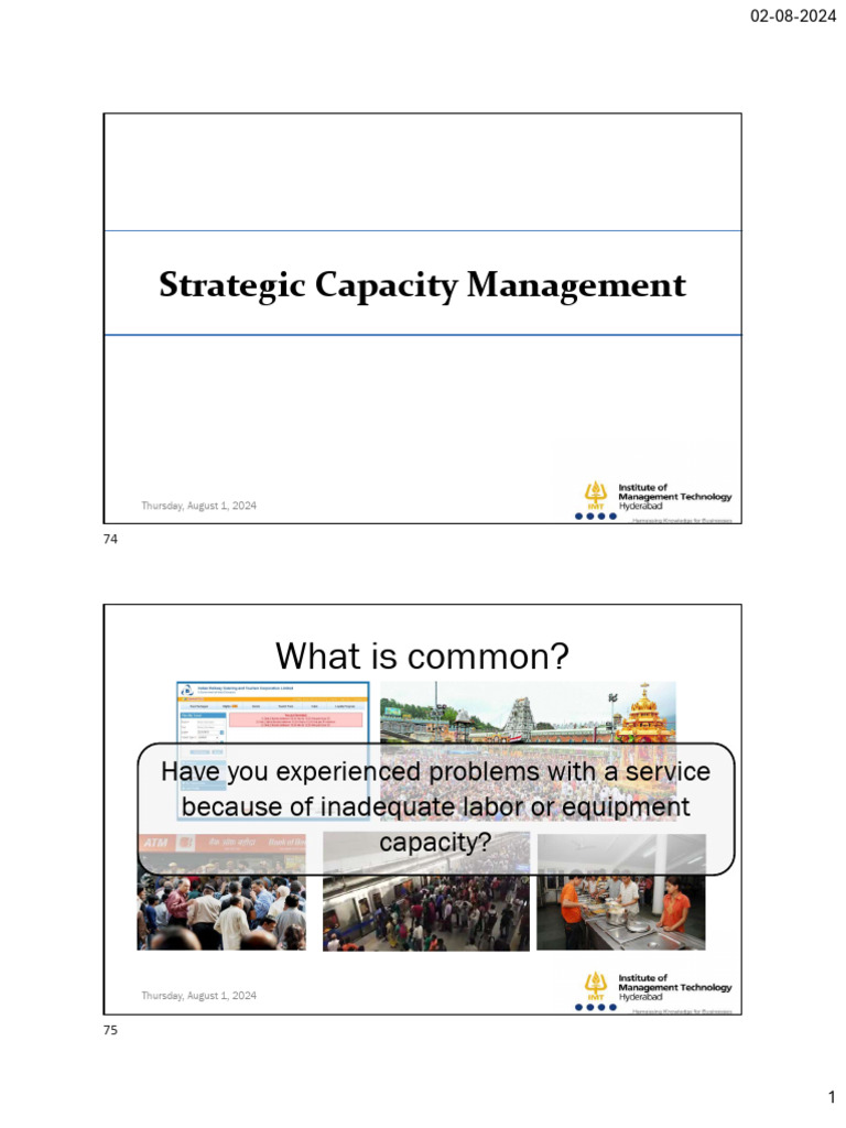 Strategic Capacity Management Guide | PDF | Economies | Business Economics
