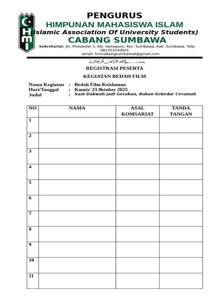 Registrasi Peserta | PDF