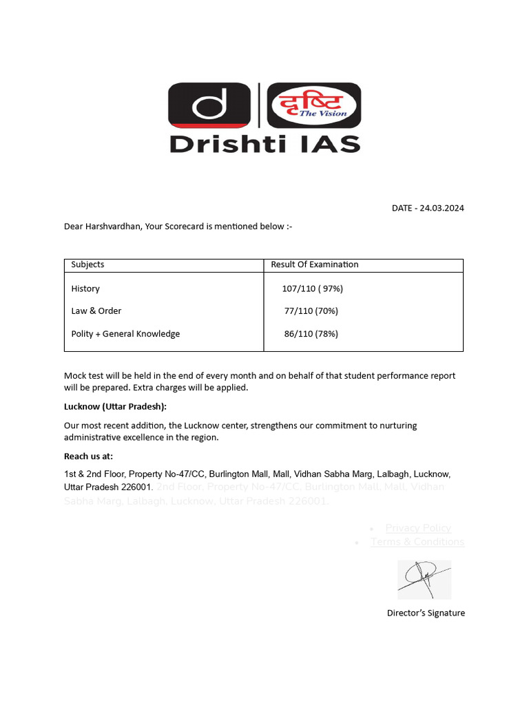 Mock Exam Result | PDF