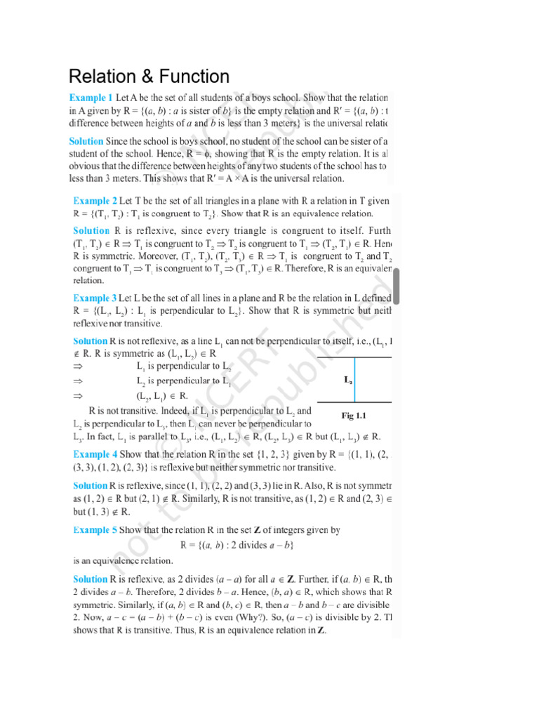 Examples Mathematics Class 12 | PDF