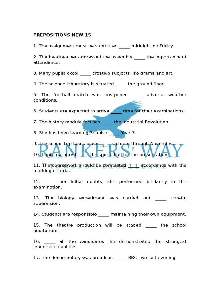 Mastering Prepositions in English | PDF