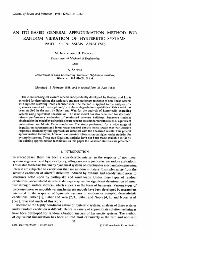 An Itô-based General Approximation Method for Random Vibration of ...