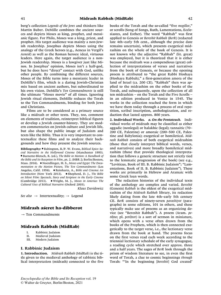 Midrash Rabbah Rabbinic | PDF | Midrash | Torah