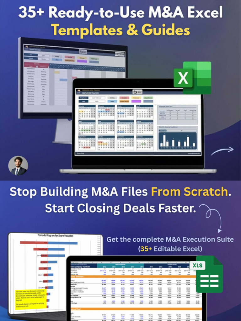 35+ Ready To Use M&A Excel Models, Templates & Guides | PDF