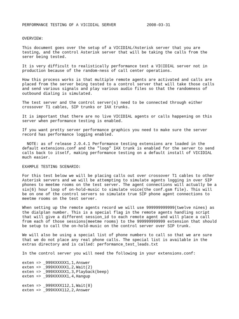 Performance Testing | PDF | Session Initiation Protocol | Internet ...
