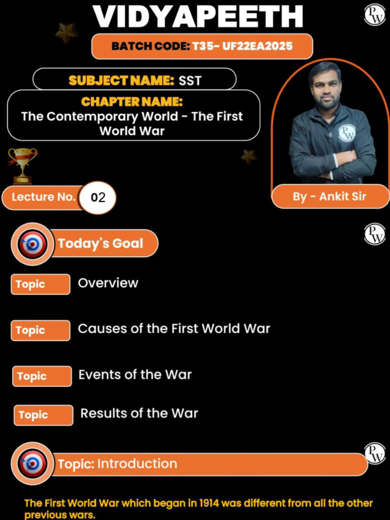 Causes of The First World War - 02 - Class Notes - TUITION T35-UF22EI ...